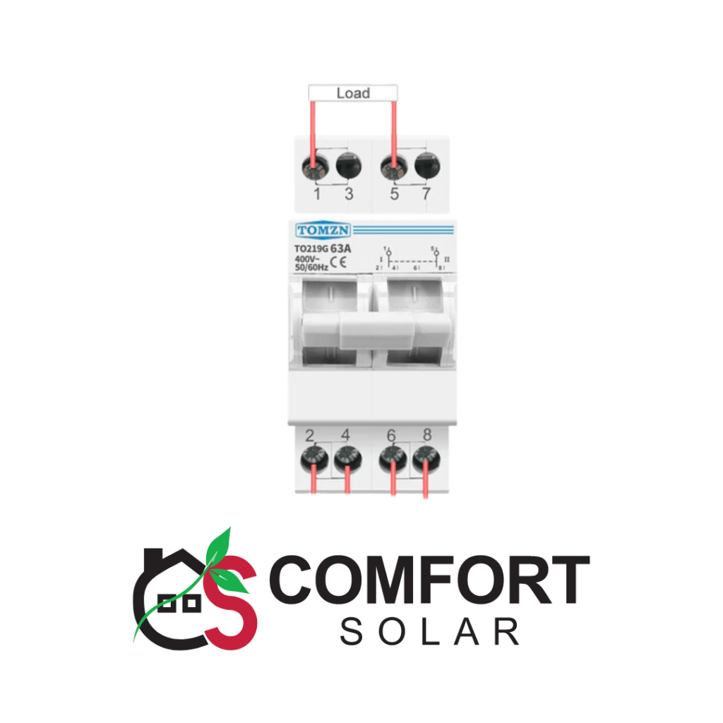 TOMZN 2P 63A MTS Dual Power Manual Transfer Isolating Switch - Comfort ...