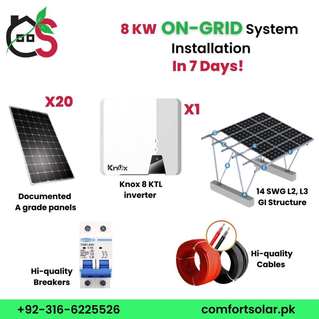 8kw On-Grid System - Comfort Solar