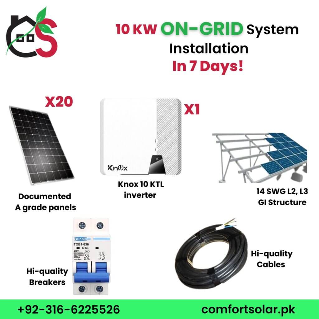 10kw On-Grid System - Comfort Solar